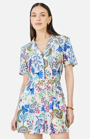 YUMI Paisley Retro Print Playsuit - Multi