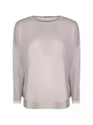PUROTATTO Patch-pocket Round-neck Sweater