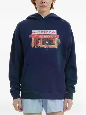 CARNE BOLLENTE Graphic Print Hoodie - Blue