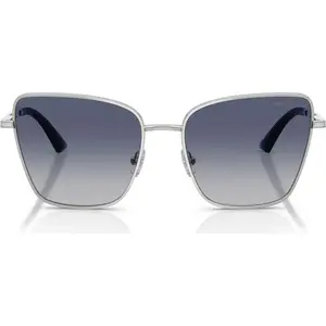 JIMMY CHOO 55mm Square Sunglasses - Silver/gradient Blue