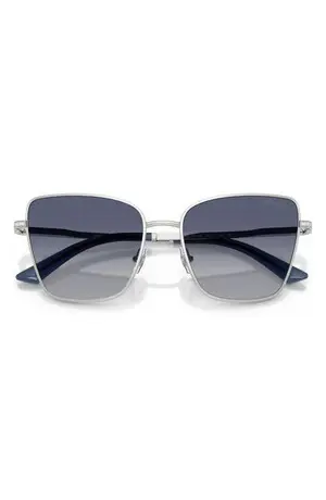 JIMMY CHOO 55mm Square Sunglasses - Silver/gradient Blue