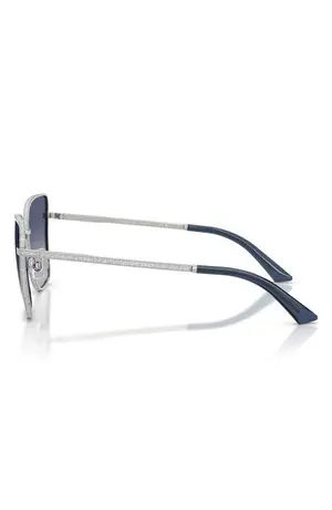 JIMMY CHOO 55mm Square Sunglasses - Silver/gradient Blue