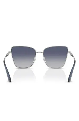 JIMMY CHOO 55mm Square Sunglasses - Silver/gradient Blue