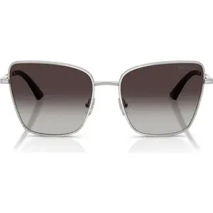 JIMMY CHOO 55mm Square Sunglasses - Silver/gradient Gray