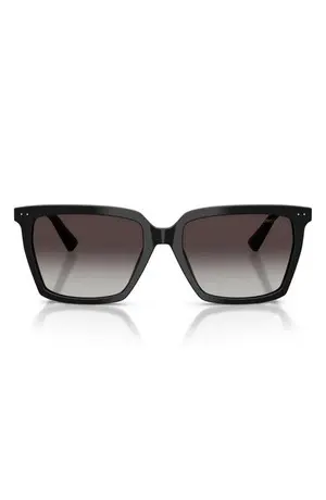 JIMMY CHOO 55mm Square Sunglasses - Black/gradient Gray