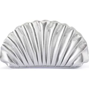 OLGA BERG Hollie Pleated Faux Leather Frame Clutch