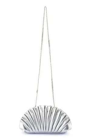 OLGA BERG Hollie Pleated Faux Leather Frame Clutch