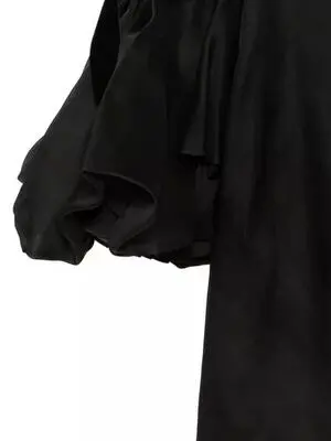 Saint Laurent 2002 Silk Gothic Bell Sleeve Dress