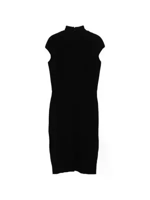 Dior Tailored Wool Draped Midi Dress