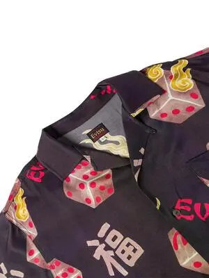 EVISU Dice-print Short-sleeve Shirt