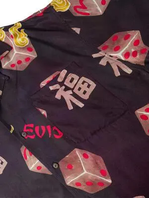 EVISU Dice-print Short-sleeve Shirt