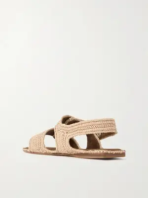 Khaite Boden Raffia Sandals - Neutrals