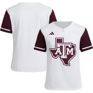 Adidas Maroon Texas A&m Aggies Replica Softball Jersey - White