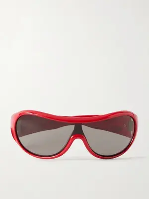 Miu Miu Rounded-frame Acetate Sunglasses - Red