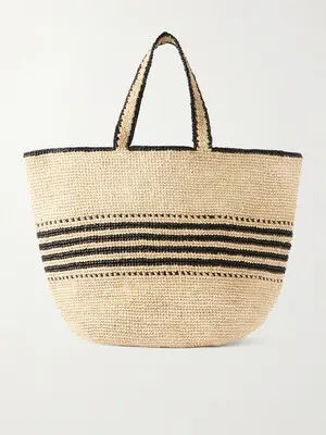 LEMLEM Mira Striped Raffia Tote