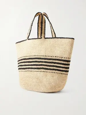 LEMLEM Mira Striped Raffia Tote