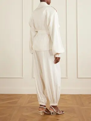THE FRANKIE SHOP Eva Belted Gabardine Trench Coat - Neutrals
