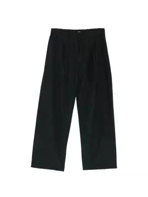 Apuntob Pleated Wide-leg Trousers - Black