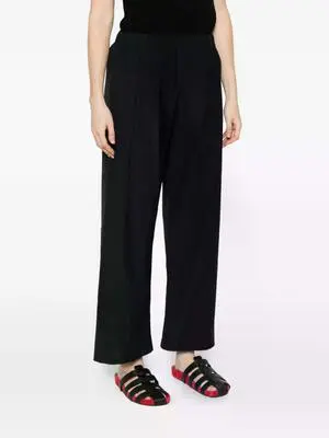 Apuntob Pleated Wide-leg Trousers - Black