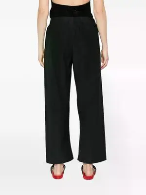 Apuntob Pleated Wide-leg Trousers - Black