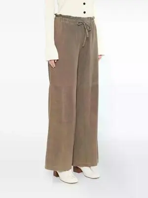 JAMES PERSE Suede Paperbag Trousers