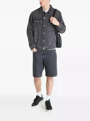 Karl Lagerfeld Regular-fit Logo-patch Denim Jacket - Grey