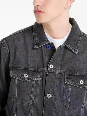 Karl Lagerfeld Regular-fit Logo-patch Denim Jacket - Grey