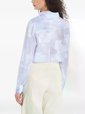 Desigual Floral Print Striped Shirt