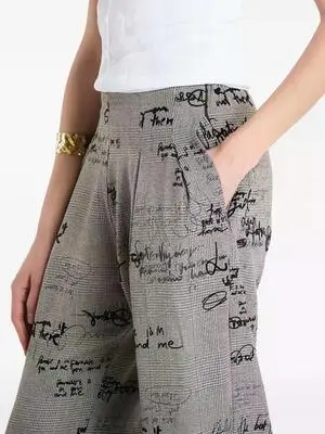 Desigual Check-print Pleated Trousers - Grey