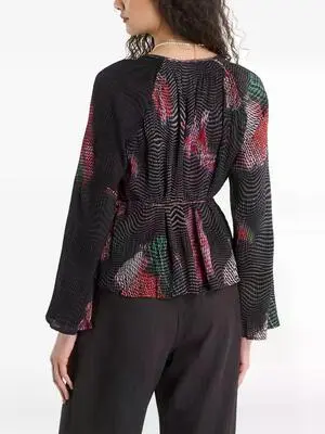 Desigual Floral-print Plissé Blouse