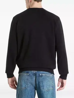 Guess Logo-embroidered Sweater - Black