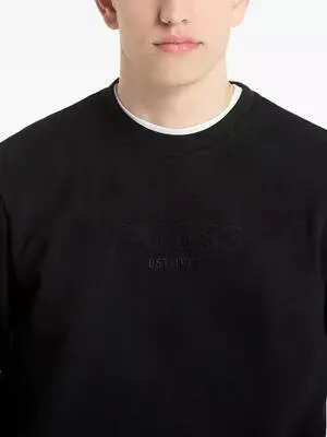 Guess Logo-embroidered Sweater - Black