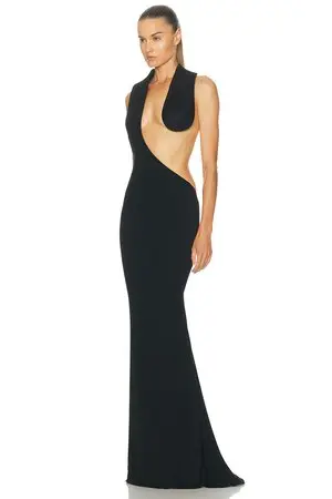 TOM FORD Asymmetric Backless Evening Dress