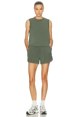 Varley Shea Crop Tank Top - Thyme