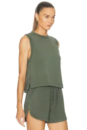 Varley Shea Crop Tank Top - Thyme