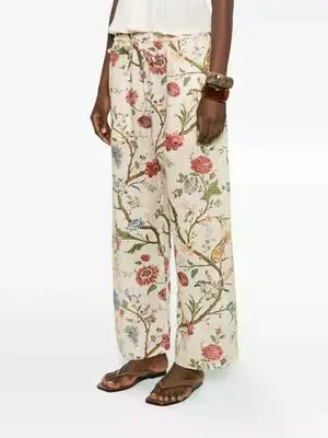 INTO THE EAST Floral-print Drawstring Trousers