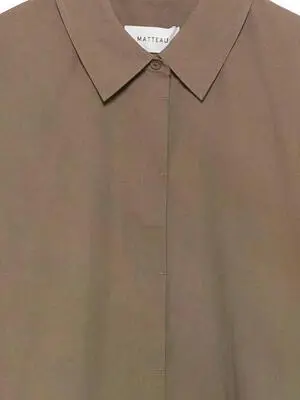 Matteau Cap-sleeve Button-up Shirt - Brown