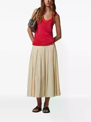 Paul Smith Pleated A-line Midi Skirt