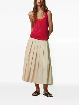 Paul Smith Pleated A-line Midi Skirt
