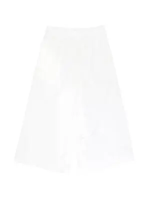 Comme Des Garçons Elasticated-waistband Wide-leg Trousers - White
