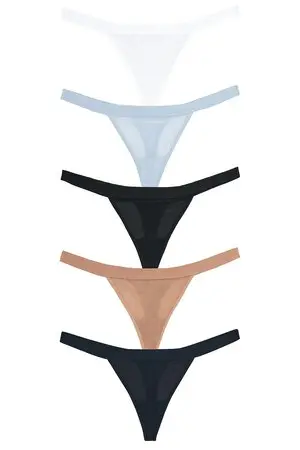 NEGATIVE UNDERWEAR Sieve Thong In Blue - Cool