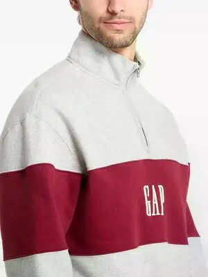 Gap Logo-embroidered Quarter-zip Sweater