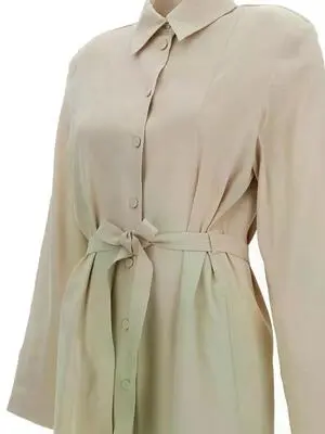 Max Mara Belted Button-down Dress - Neutrals