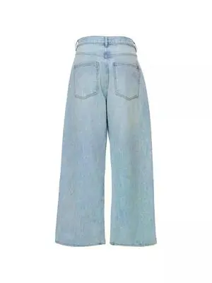 NO44 Asymmetric-waistband Wide-leg Jeans