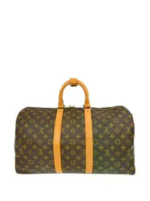 LOUIS VUITTON 1995 Keepall Monogram Luggage - Brown