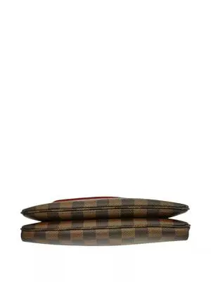 LOUIS VUITTON 2015 Twice Damier Shoulder Bag - Brown