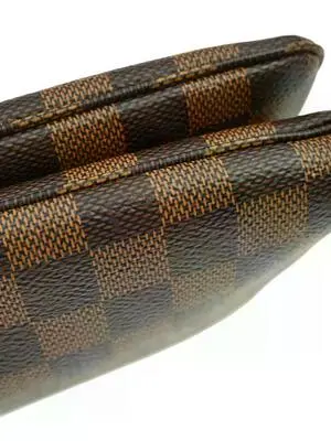 LOUIS VUITTON 2015 Twice Damier Shoulder Bag - Brown