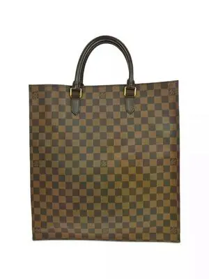 LOUIS VUITTON 2007 Damier Sac Plat Tote Bag