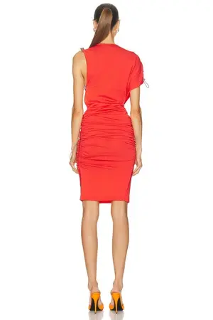 Coperni Printed Adjustable Dress - Red