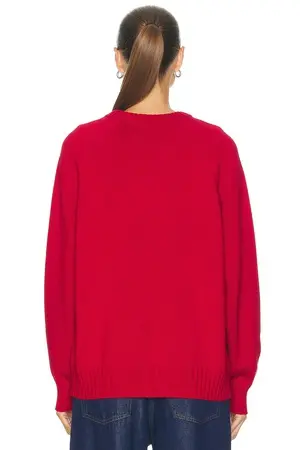 Donni. Cotton Knit V-neck Sweater